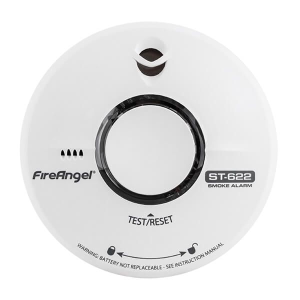Fire Angel ST-622T, 10 Year Thermoptek Battery Powered Smoke Alarm ...