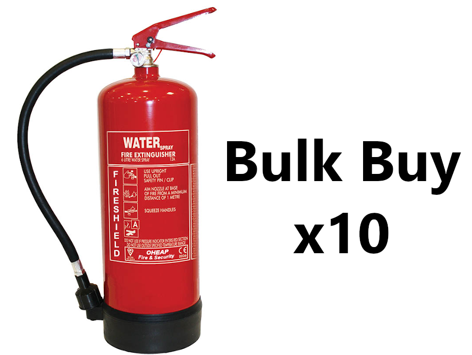 Bulk Buy - Fireshield 6ltr Water Fire Extinguisher x10 – The-Safety.Shop
