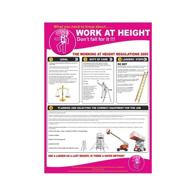 Work at Height Poster – The-Safety.Shop